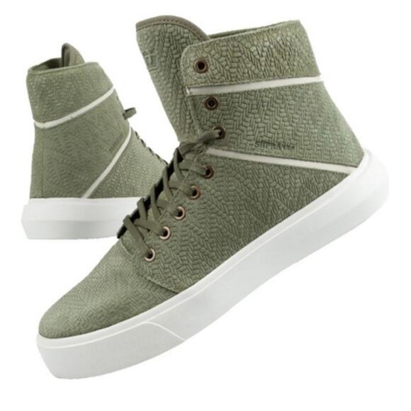 Supra | Shoes | Rare Supra Men Olive Green Camino Leather Hightop ...